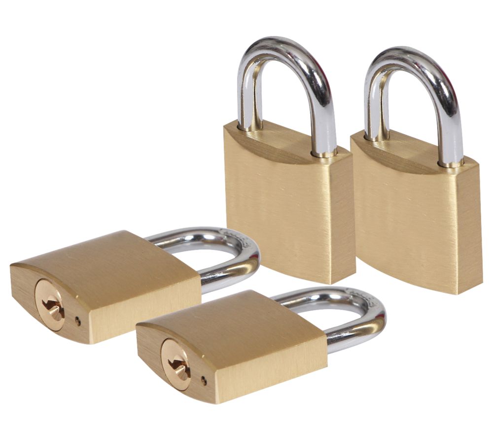 Smith & Locke Padlock 38mm 4 Pack - Screwfix