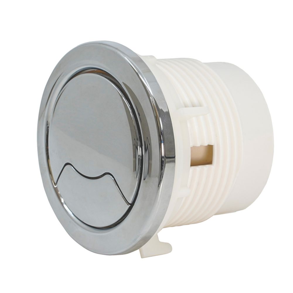 Fluidmaster Dual-Flush Pneumatic Button Polished Chrome - Screwfix