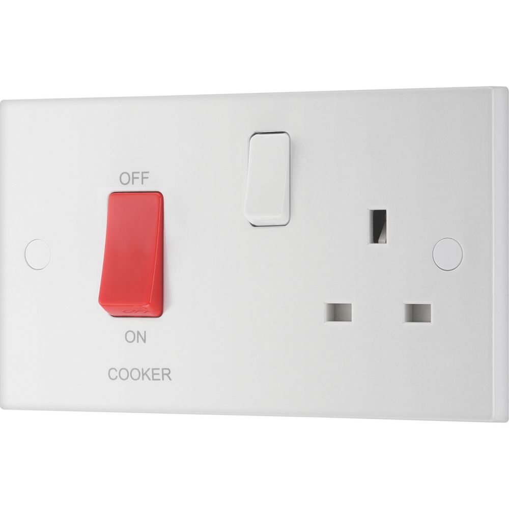 British General 900 Series 45A 2-Gang DP Cooker Switch & 13A DP ...