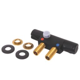 ETAL Atlas Exposed Single Outlet Thermostatic Matt Black Shower Valve ...