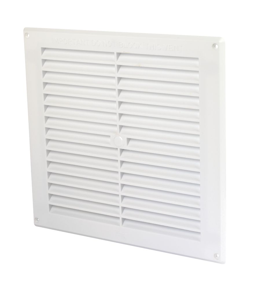 Map Vent Fixed Louvre Vent White 229mm x 229mm - Screwfix
