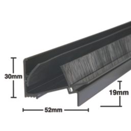 Stormguard Classic Threshold Draught & Rain Excluder Black 914mm - Screwfix