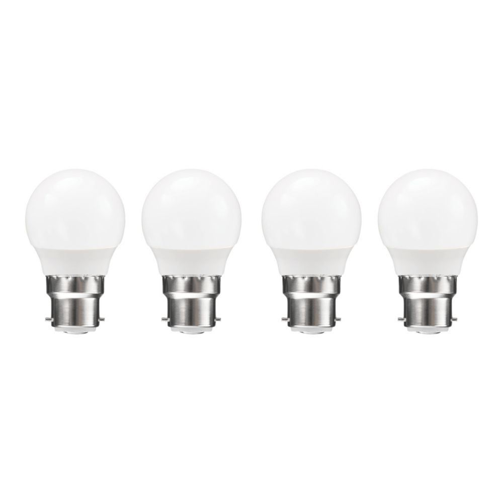 Essentials B22 Mini Globe LED Light Bulb 250lm 2.2W 4 Pack - Screwfix