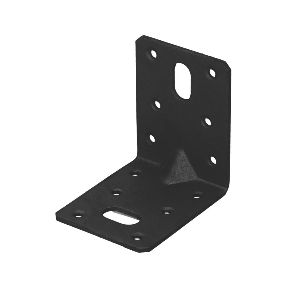 Magnodur Reinforced Angle Brackets Black 70mm x 70mm x 55mm 10 Pack ...