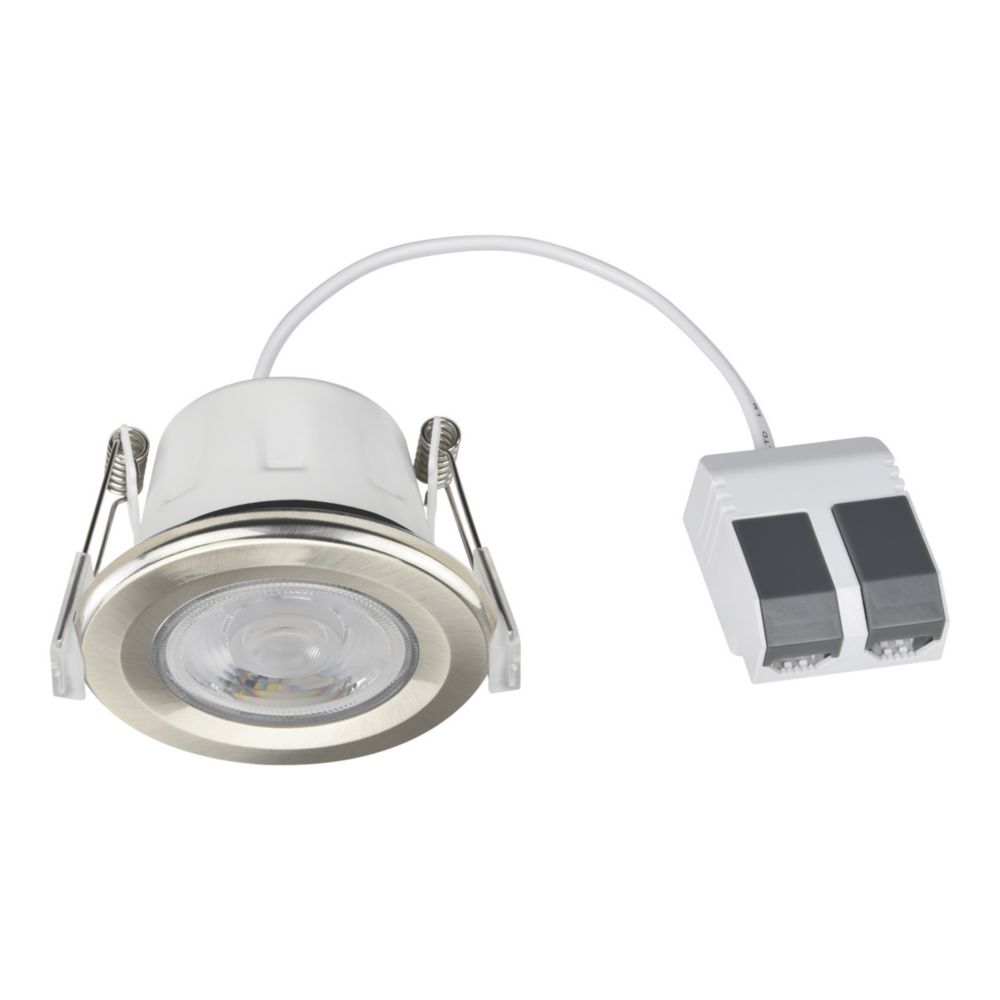 LAP Fixed Fire Rated LED Smart Downlight Brushed Chrome 4.7W 520lm ...