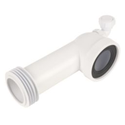 McAlpine Rigid 90° Angled Pan Connector with Vent White 363mm - Screwfix