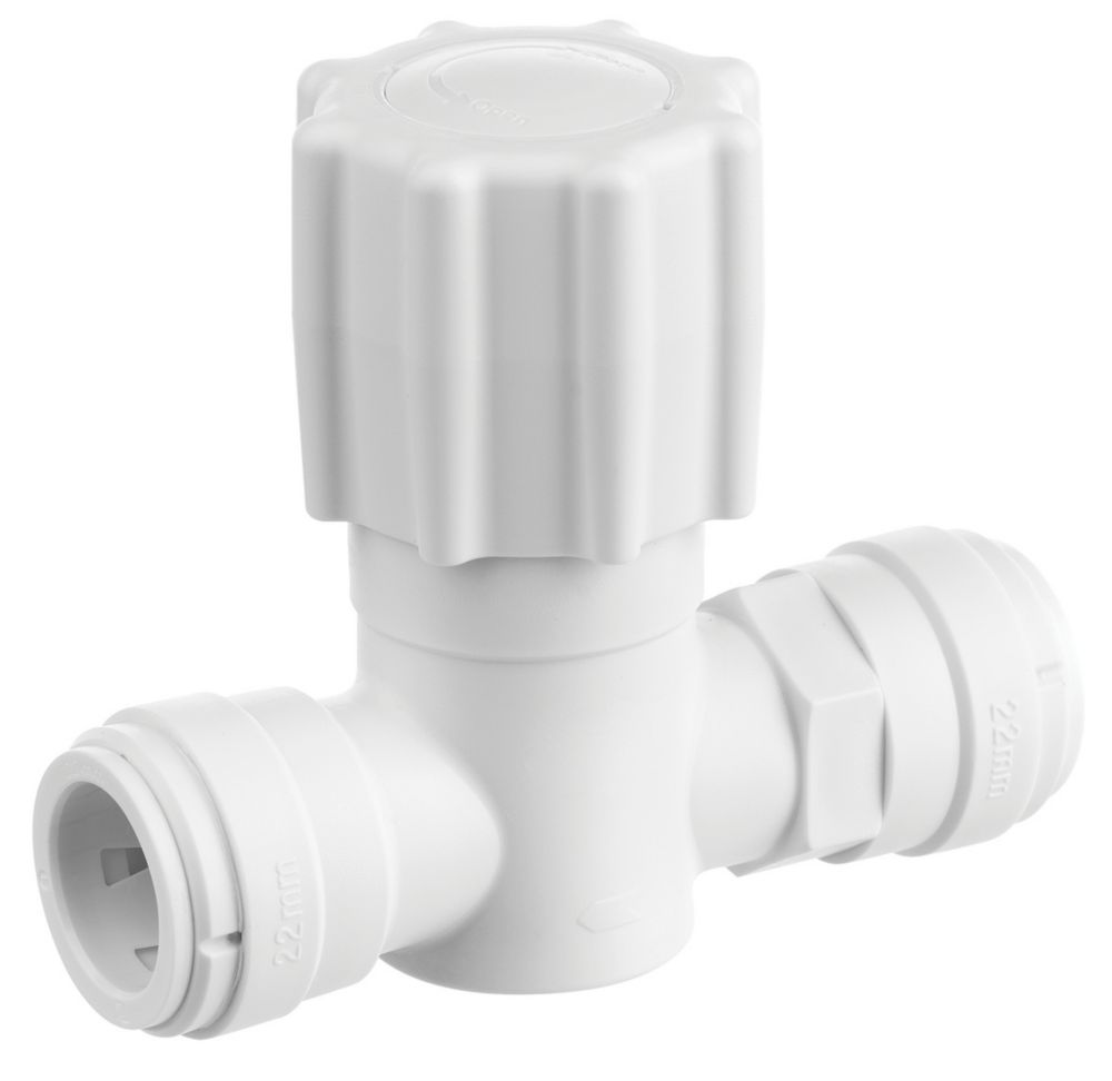 Flomasta Plastic Push-Fit Stop Cock 22mm - Screwfix