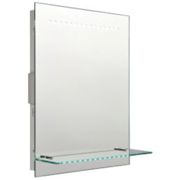 Saxby Tigris Rectangular Bathroom Mirror With 60lm LED Light 390mm x ...