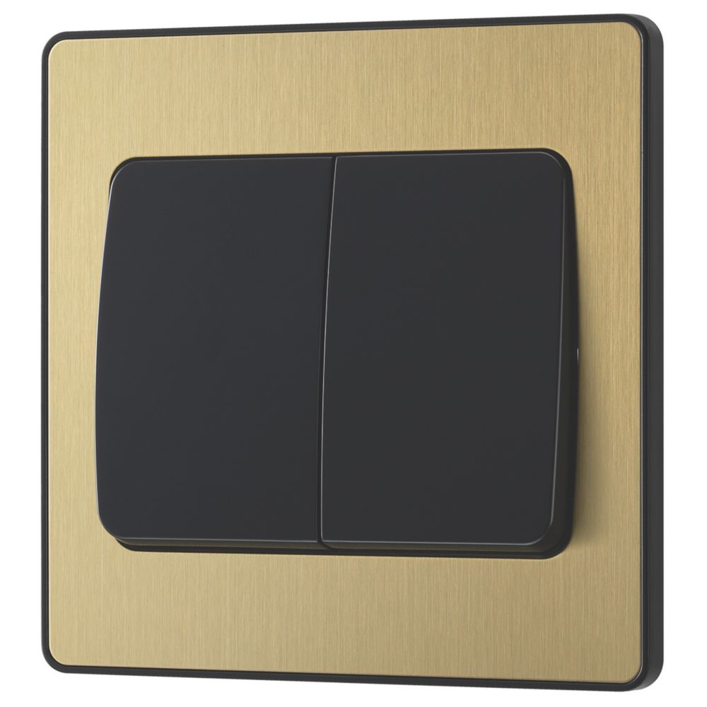 British General Evolve 20A 16AX 2-Gang 2-Way Wide Rocker Light Switch ...