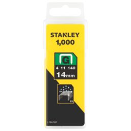 Stanley Heavy Duty Staples Zinc-Plated 14mm x 10mm 1000 Pack - Screwfix