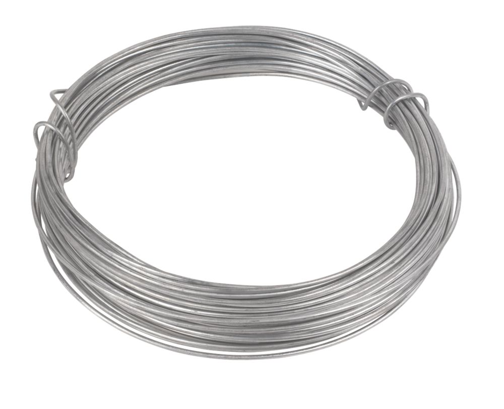 Apollo Galvanised Steel Garden Wire 2.5mm x 25m - Screwfix