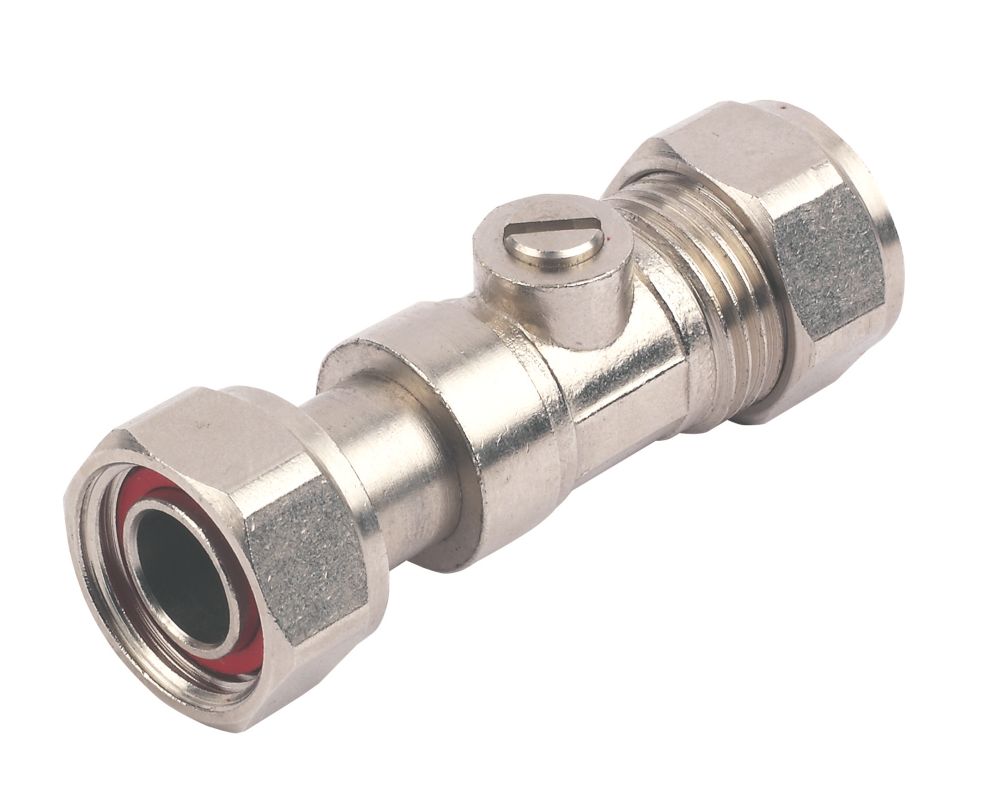 Flomasta Straight Service Valve 15mm x 1/2" - Screwfix