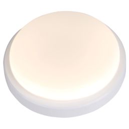 LAP Indoor Round LED Bulkhead White 9W 600lm - Screwfix