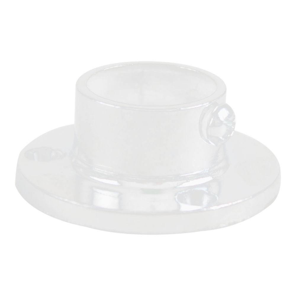 Essentials Rail End Sockets White 19mm 2 Pack - Screwfix