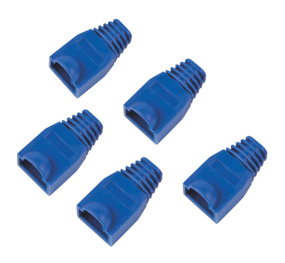 Labgear RJ45 PVC Boots 8mm Blue 5 Pack - Screwfix