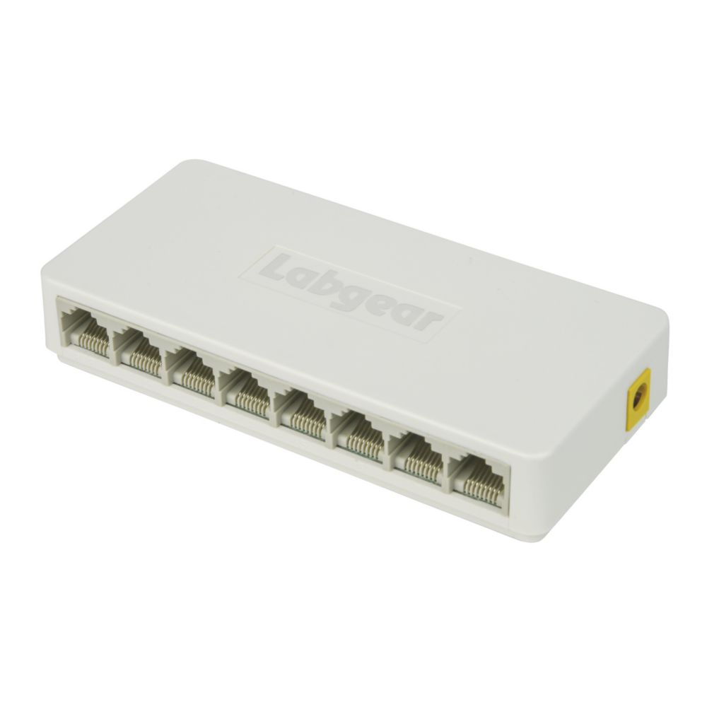 Labgear 60051PI/S 8 Port Gigabit Ethernet Switch White - Screwfix