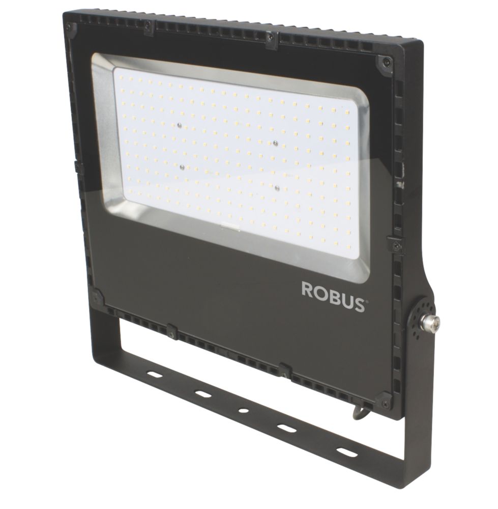 Robus Cosmic Indoor & Outdoor LED Floodlight Black 130W 18,110lm - Screwfix
