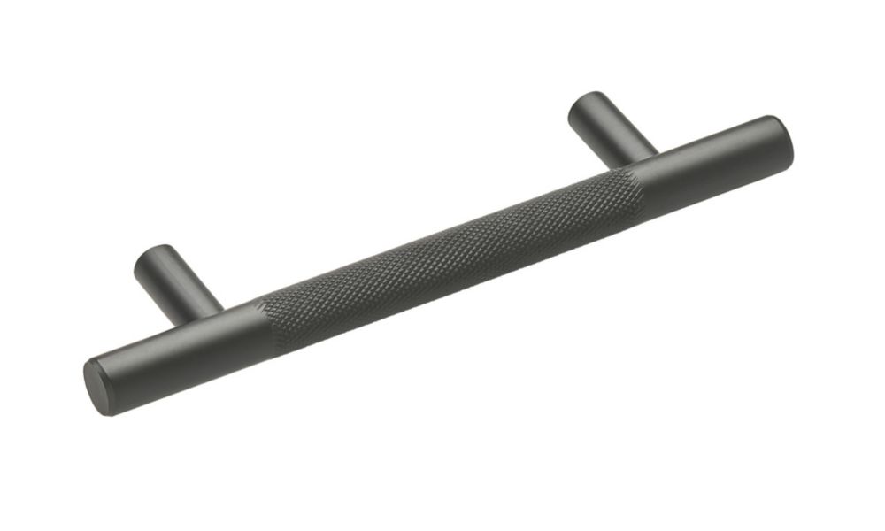 Elite Knobs & Handles Kensington Knurled T Bar Handle Matt Black 148mm ...