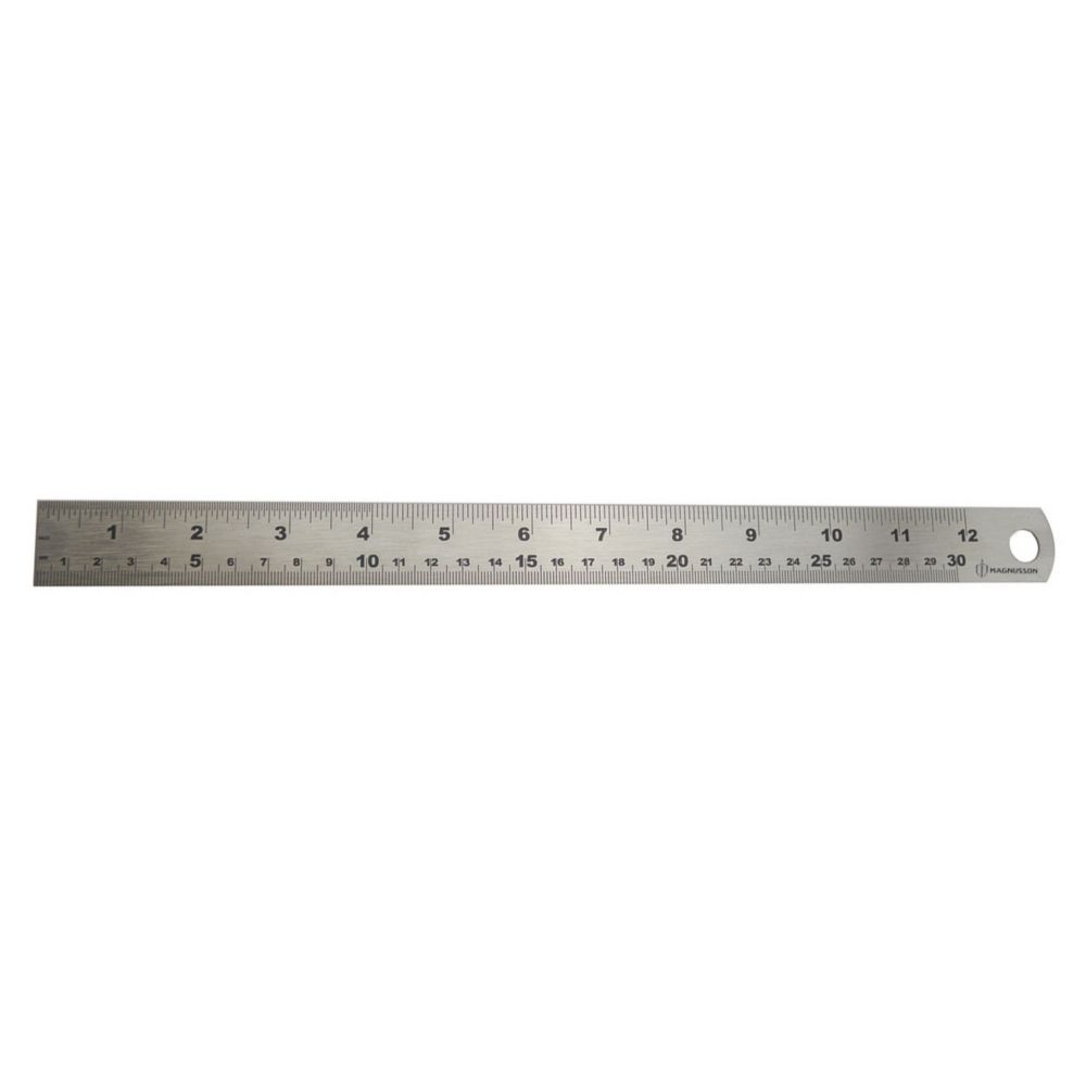Magnusson Stainless Steel Ruler 12" (300mm) - Screwfix