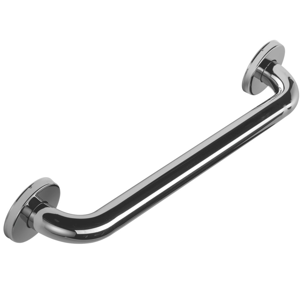 Croydex Straight Doc M Grab Bar Chrome 450mm | Grab Rails | Screwfix.ie