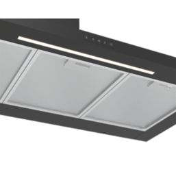 Cooke & Lewis Chimney Hood Black 898mm - Screwfix