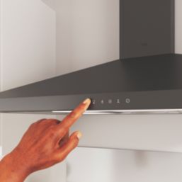 Cooke & Lewis Chimney Hood Black 898mm - Screwfix