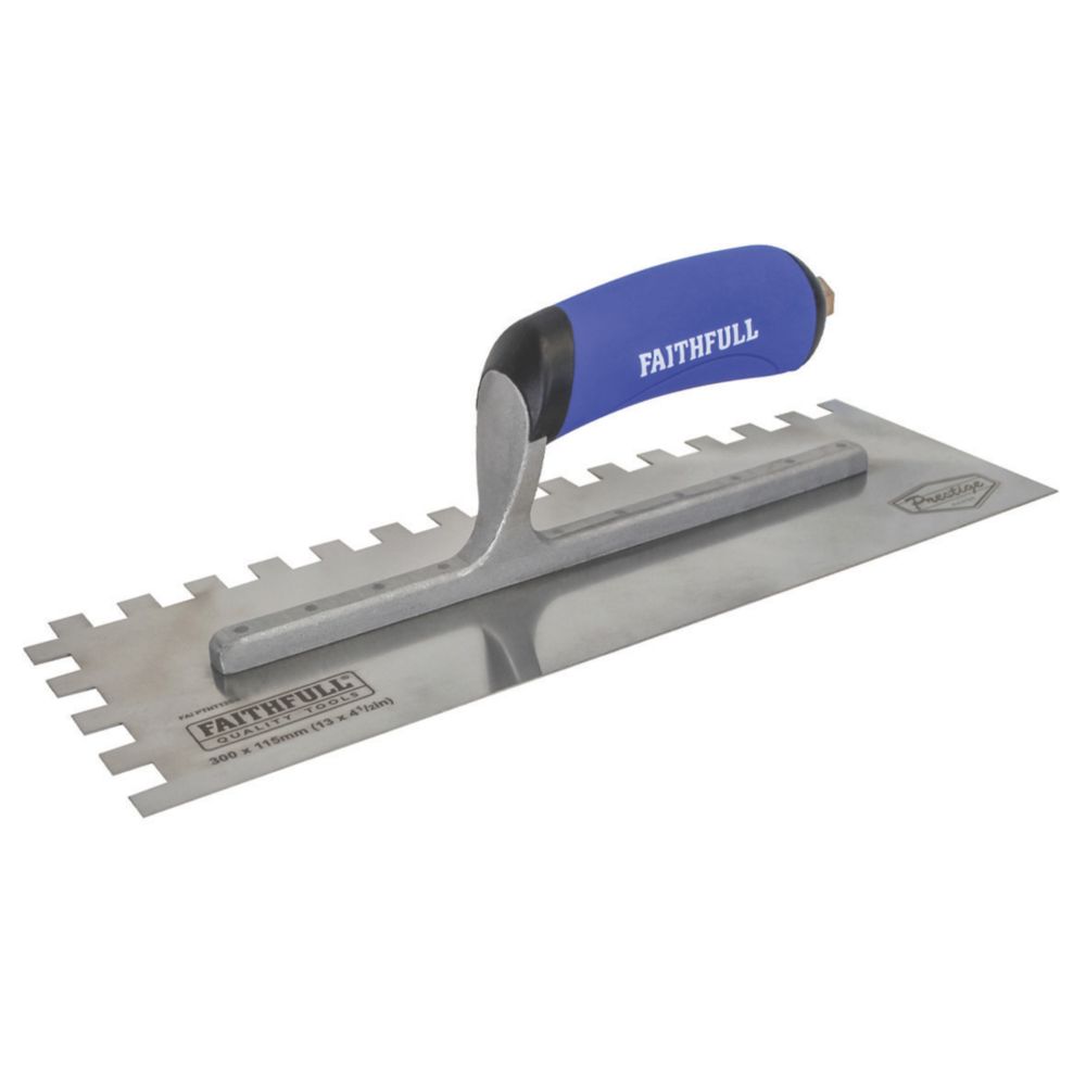 Faithfull Prestige Notched Tile Adhesive Trowel 13" - Screwfix
