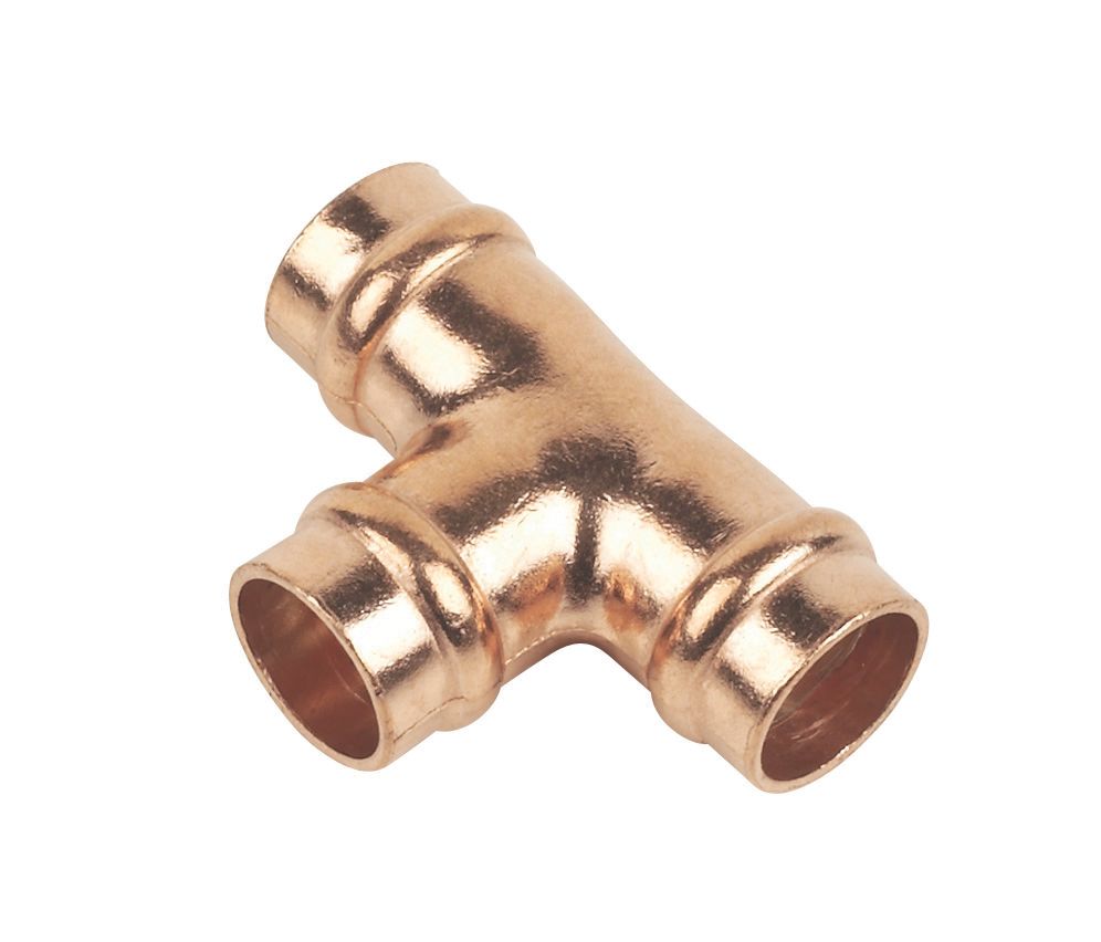 Flomasta Copper Solder Ring Equal Tee 10mm - Screwfix