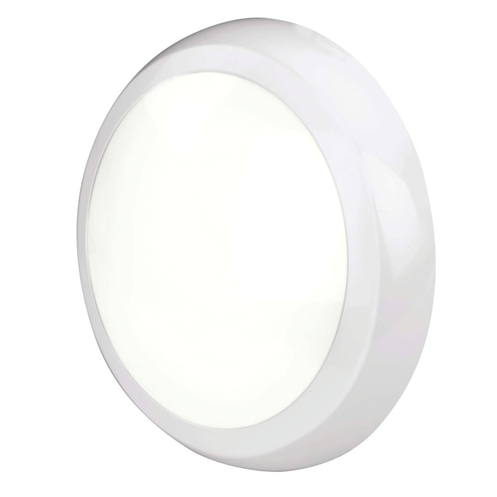 4lite KUDO LED Wall/Ceiling Light Bulkhead White 18W 1700lm - Screwfix