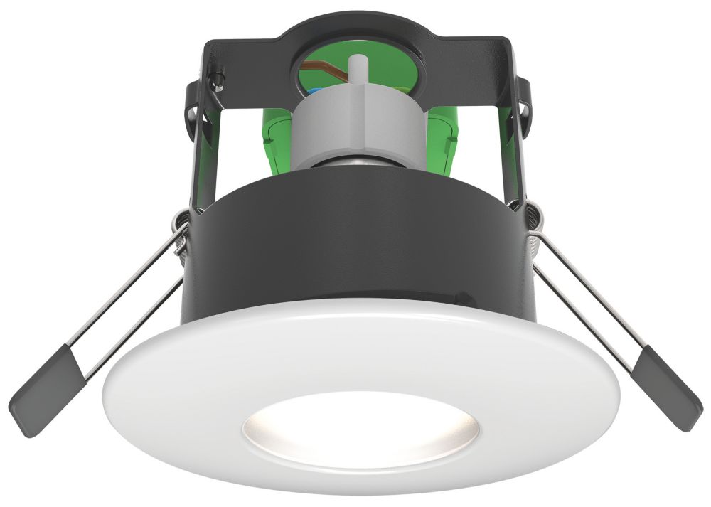 4lite WiZ Connected Fixed Fire Rated LED Smart Downlight Matt White 4 ...