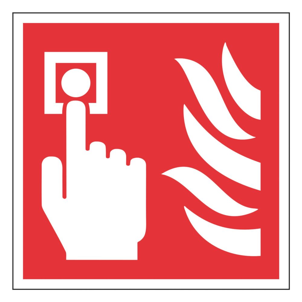 Essentials Non Photoluminescent "Fire Alarm Call Point" Sign 150mm x ...