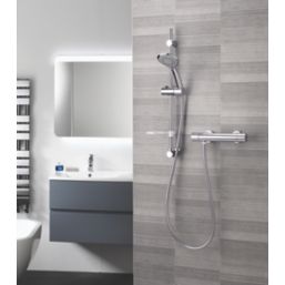 Aqualisa Sierra Safe Touch Rear-Fed Exposed Chrome Thermostatic Bar ...