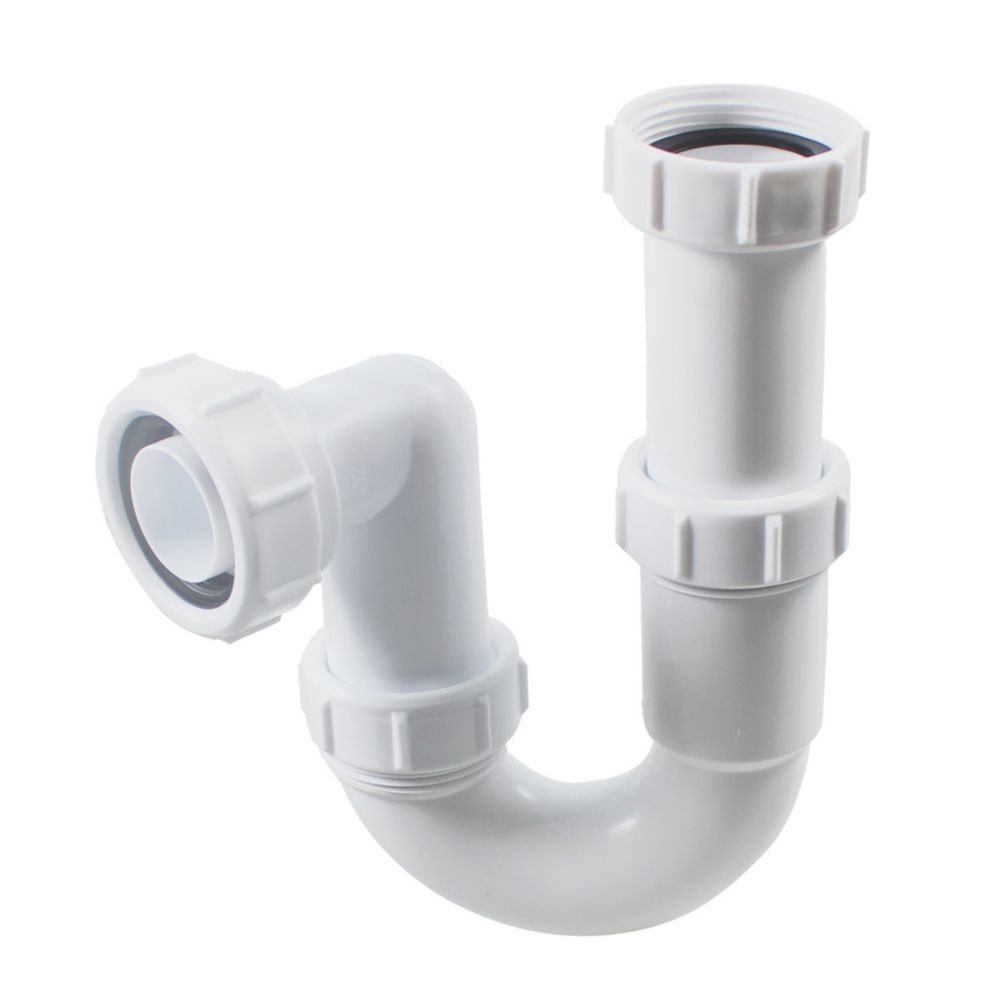 Flomasta Round P Trap White 40mm - Screwfix