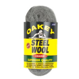 Oakey Multi-Material Grade 3 Coarse Steel Wool 200g - Screwfix