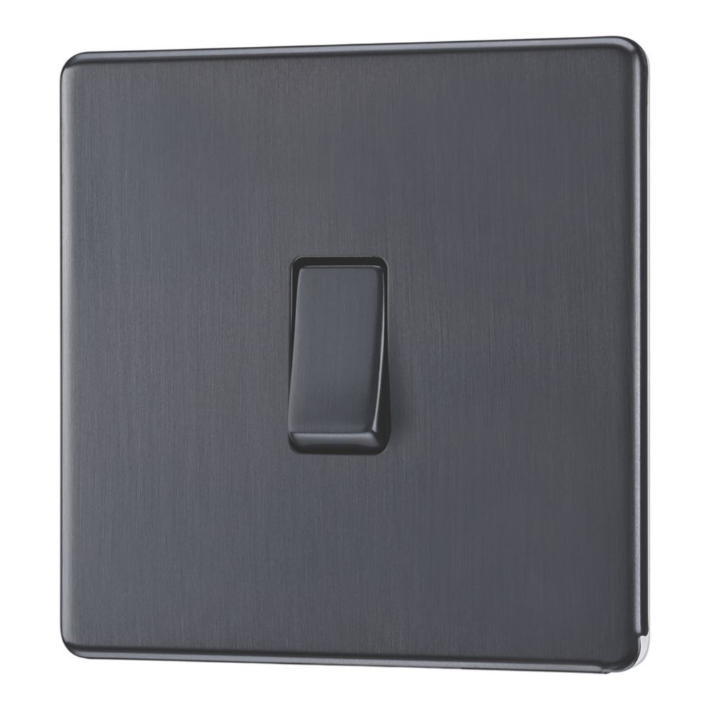 LAP 20A 16AX 1-Gang 2-Way Light Switch Slate Grey - Screwfix
