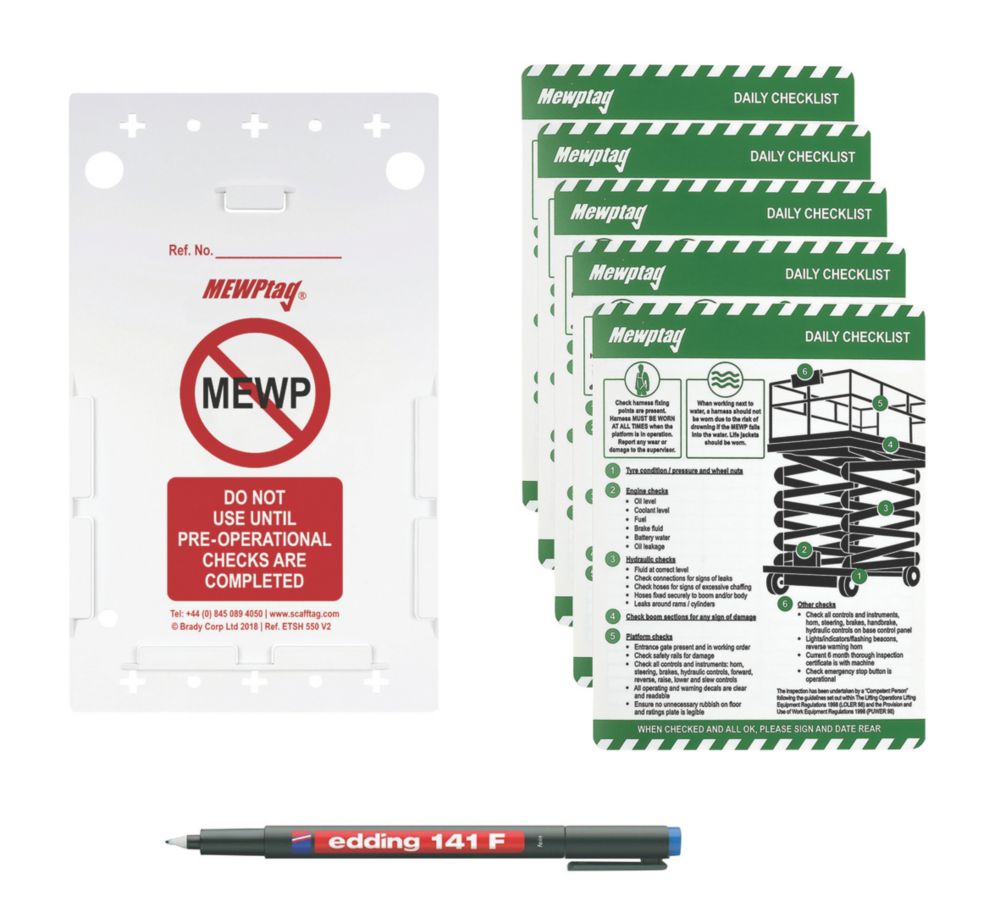 Scafftag MEWP Tag Kit 7 Pieces - Screwfix