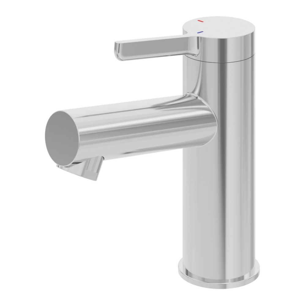 Swirl Bonda Chrome 136mm Cloakroom Round Head Mono Basin Mixer Tap With ...