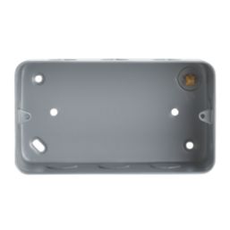 Contactum 2-Gang Metal-Clad Back Box 47mm - Screwfix