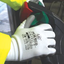 UCI PCN-ECO General Handling Gloves White/Grey Large - Screwfix