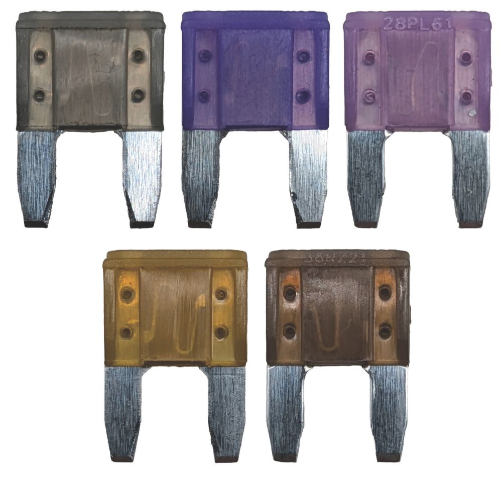 Pearl Consumables Assorted Mini Blade Auto Fuses 2-7.5A 5 Pieces - Screwfix