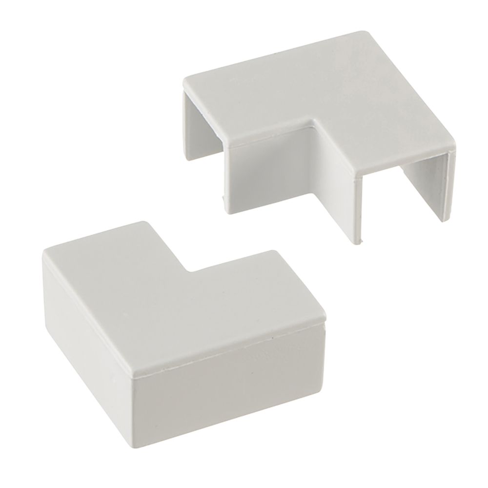 Deta TTE Flat Trunking Angles 16mm x 16mm 2 Pack - Screwfix