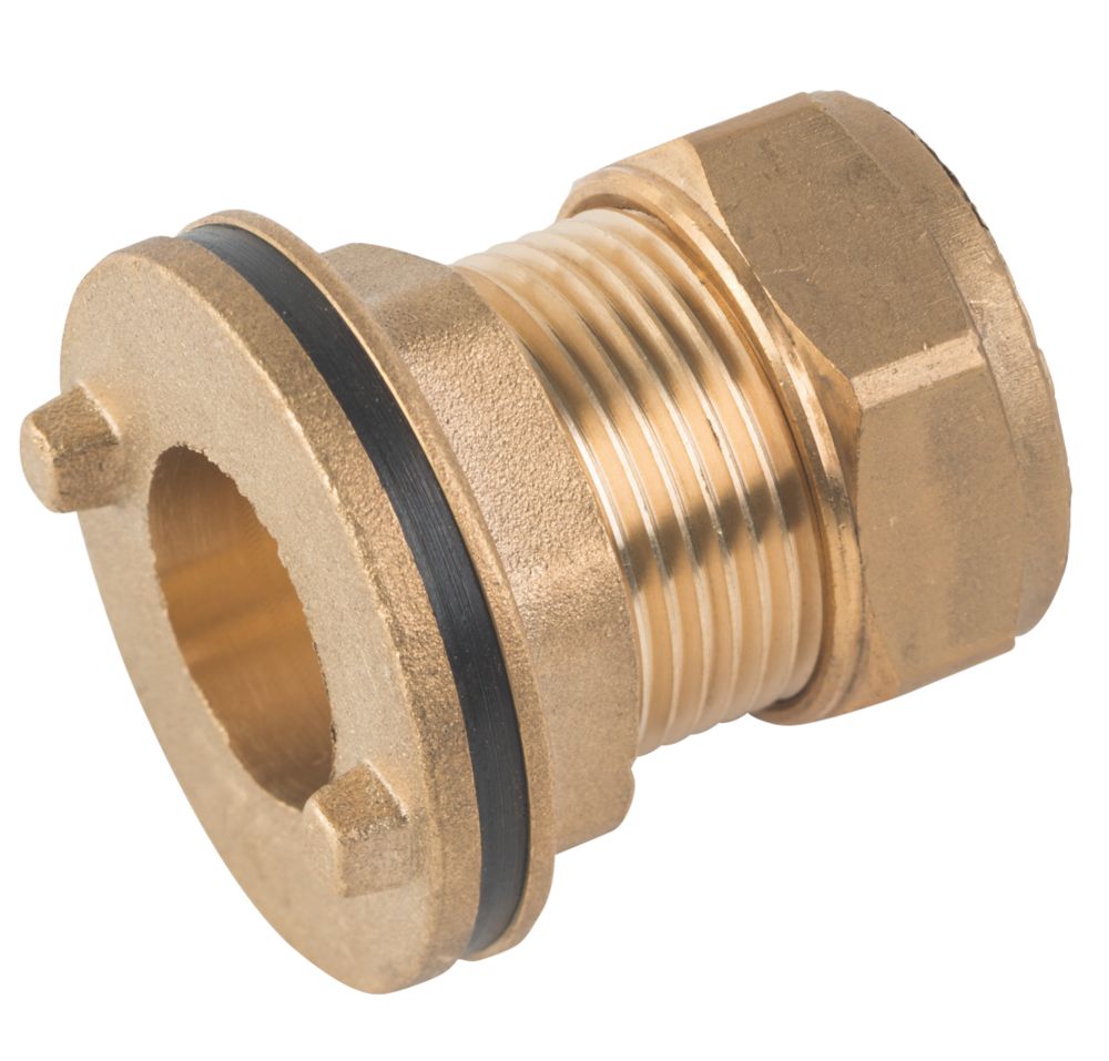 Midbrass Brass Compression Tank Connector 3/4" - Screwfix