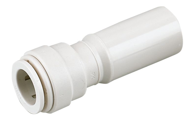 JG Speedfit Plastic Push-Fit Stem Coupler F 15mm x M 28mm - Screwfix