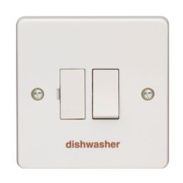 Crabtree Capital 13A Switched Dishwasher Fused Spur White - Screwfix