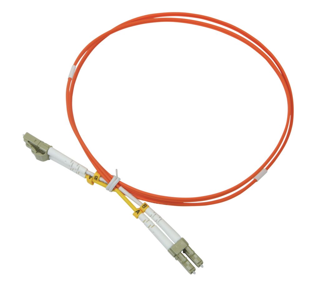 Labgear Duplex Multi Mode Orange LC- LC OM1 LSZH Fibre Optic Cable 1m ...