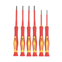 Forge Steel Mixed VDE Precision Screwdriver Set 6 Pieces - Screwfix