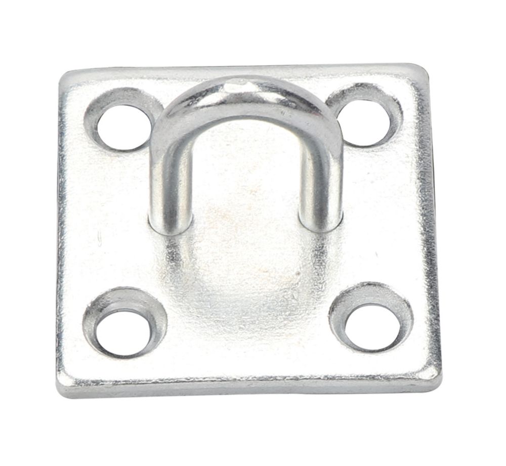 Essentials Steel Staple on Plates 50mm x 50mm 2 Pack - Screwfix