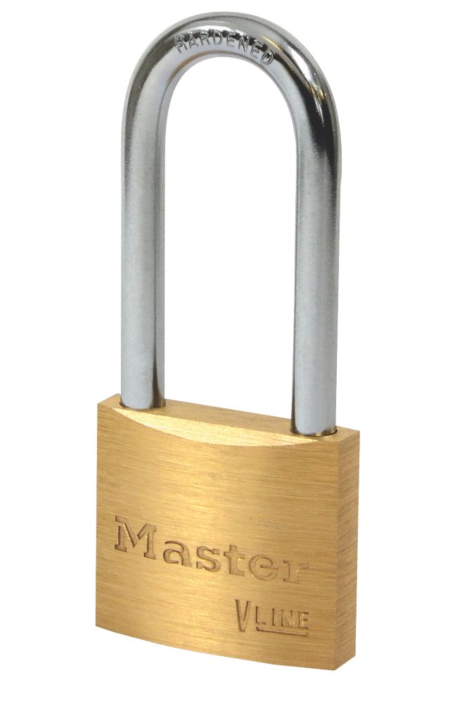 Master Lock 4140LH V Line Keyed Alike Long Shackle Padlock 40mm - Screwfix