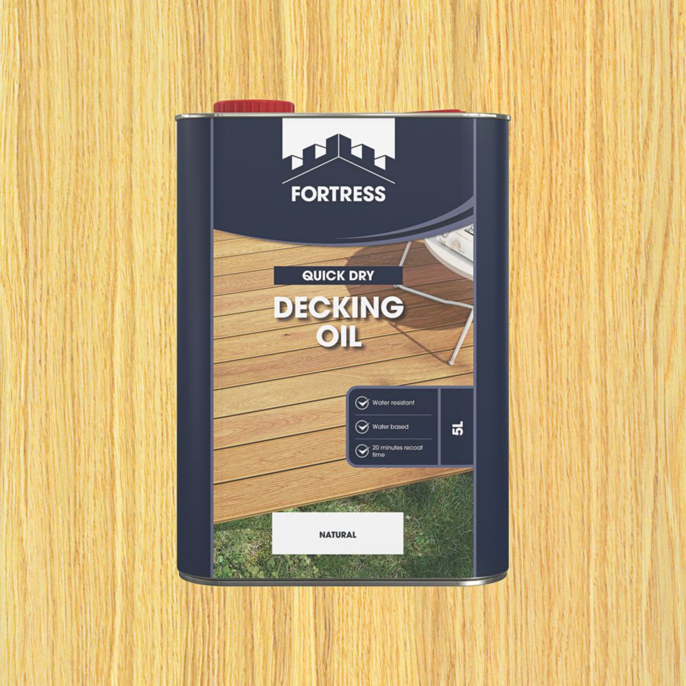 Fortress 5Ltr Natural Decking Oil - Screwfix
