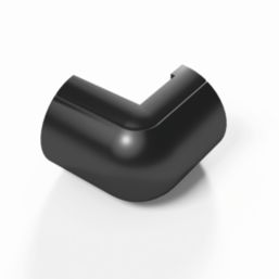 D-Line Black Mini Trunking External Bends 30mm x 15mm 2 Pack - Screwfix
